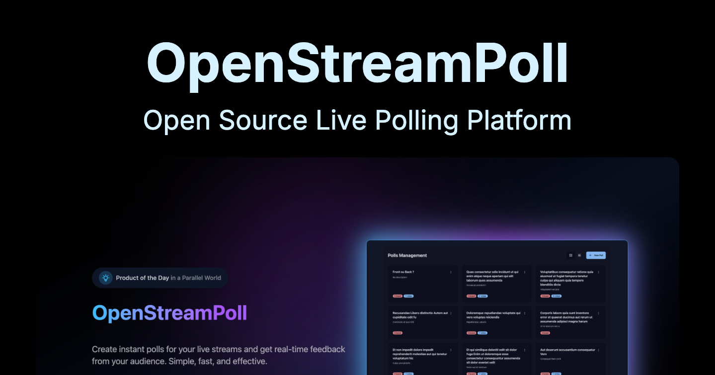 OpenStreamPoll - Open Source Live Polling Platform